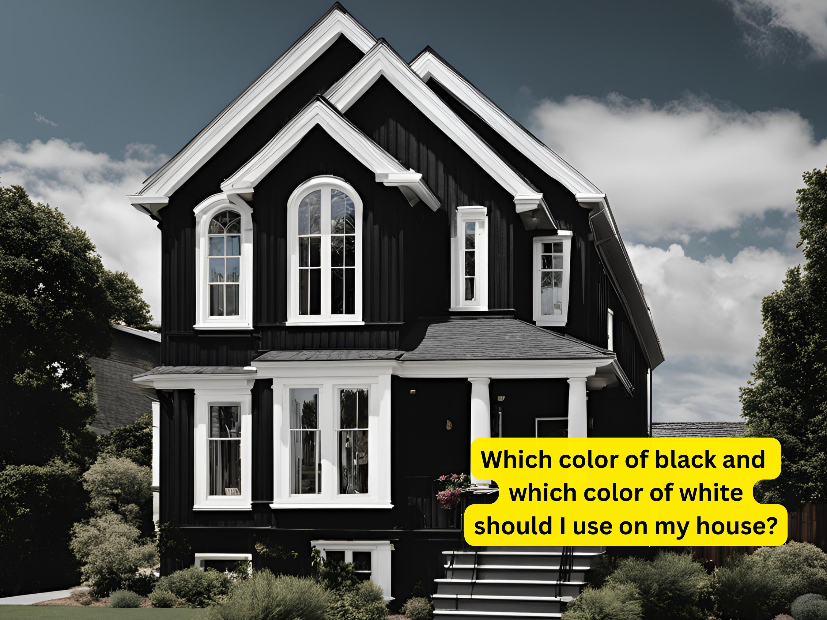 Farmhouse Black & White Exterior Colors, Bold Sherwin-williams Palette ...