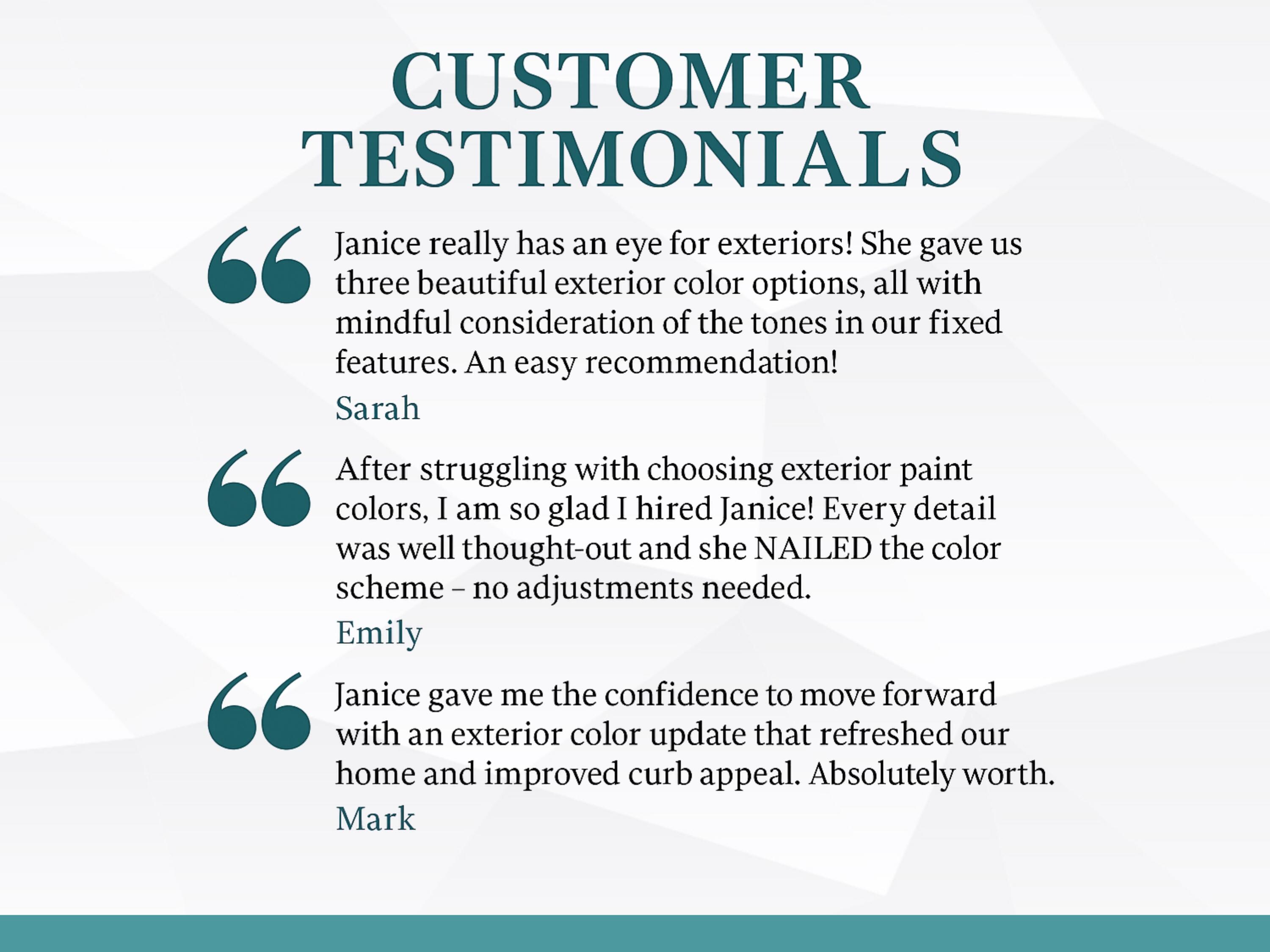 VIP Exterior Paint Color Consultation: Sherwin-williams E-design (PDF ...