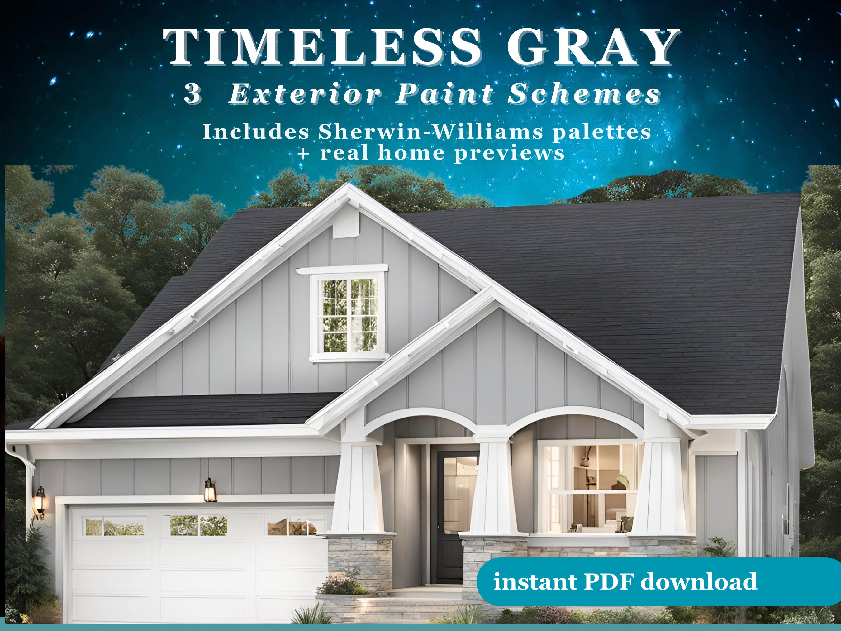 Gray House, Exterior Paint Color Palette, Sherwin-williams, Home Design ...