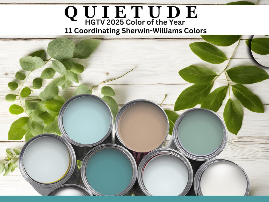 Quietude Paint Color Palette, Sherwin-williams Colors, Interior Design ...