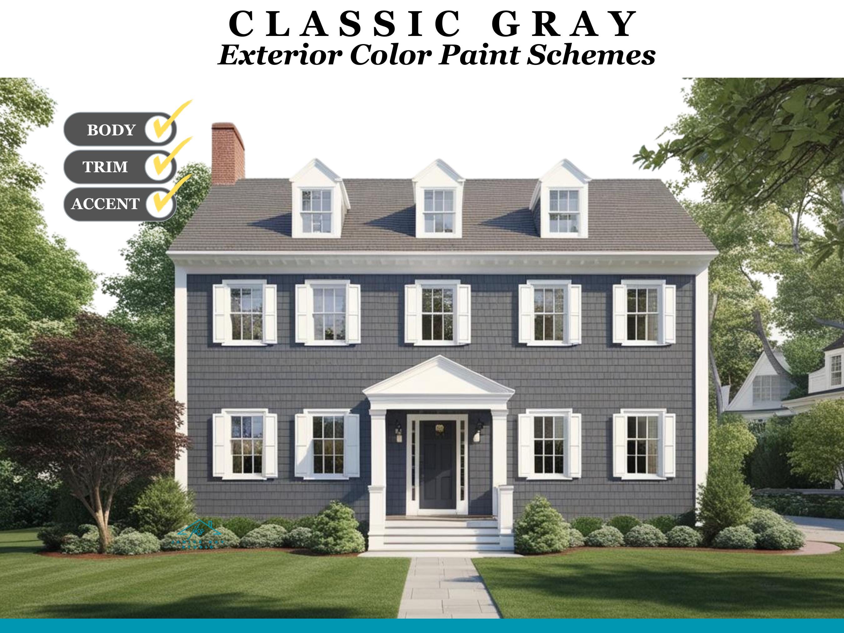 Gray Exterior Paint Color Palette | Sherwin-williams House Colors ...