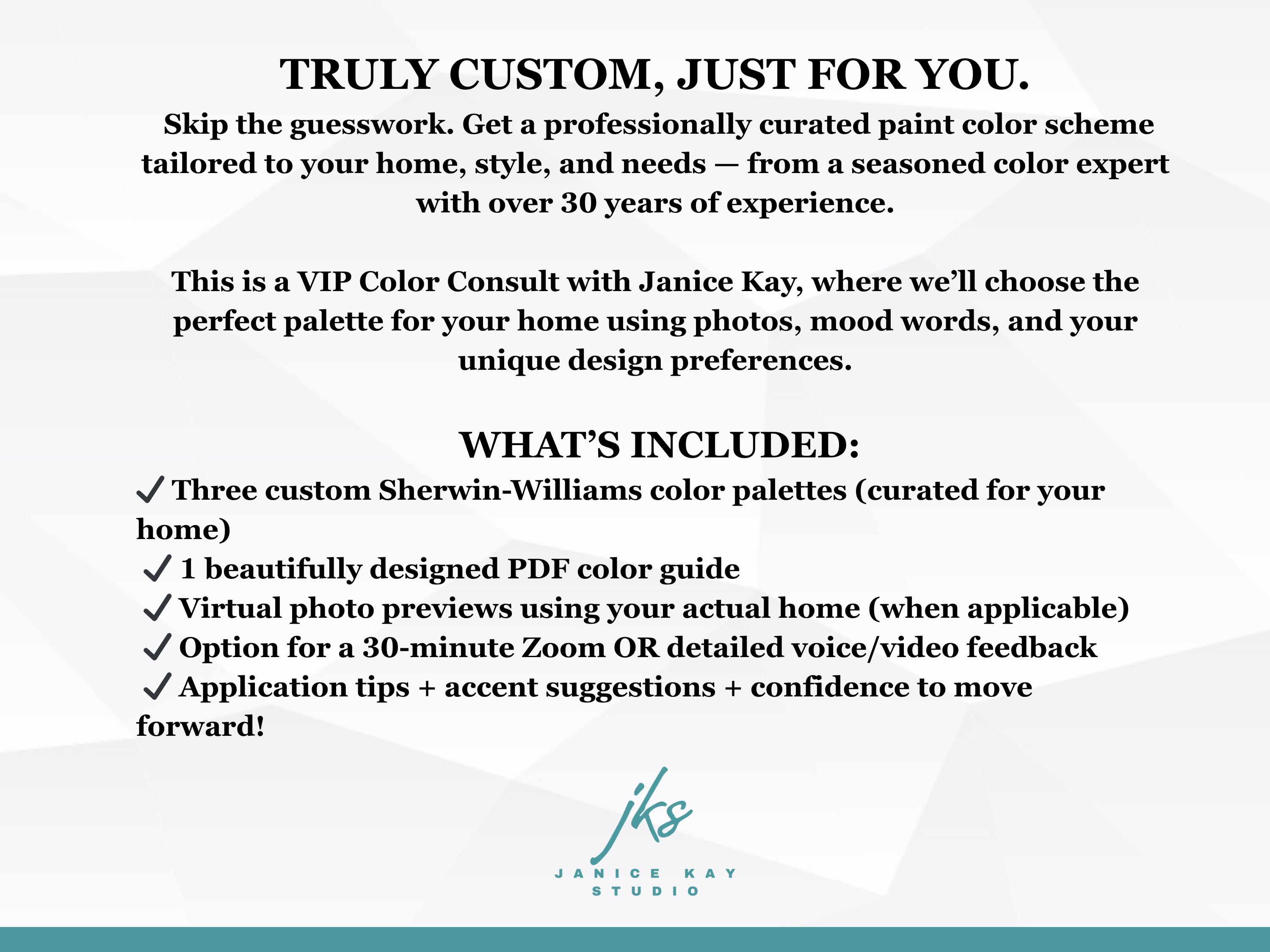 VIP Exterior Paint Color Consultation: Sherwin-williams E-design (PDF ...