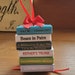 Personalized Book Stack Ornament, Small, Customizable - Etsy