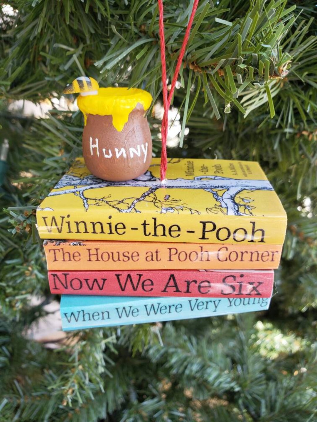 Customizable Winnie the Pooh Book Ornament With Honey Pot - Etsy