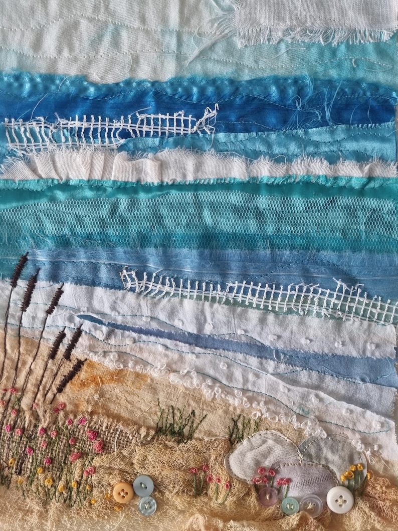 Seascape Textile Art Inspiration Kit - Etsy