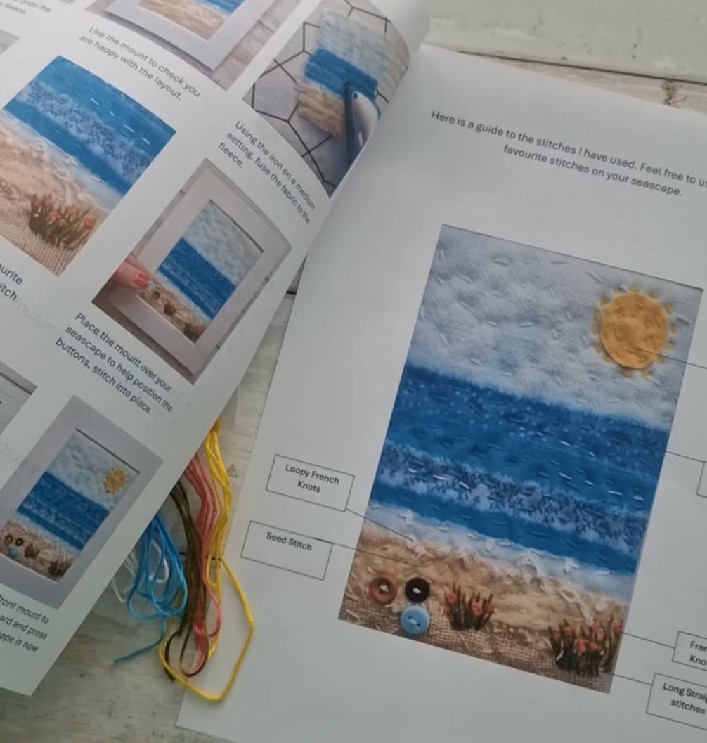 Mini Seascape Art Quilt. Slow Stitch Kit. - Etsy