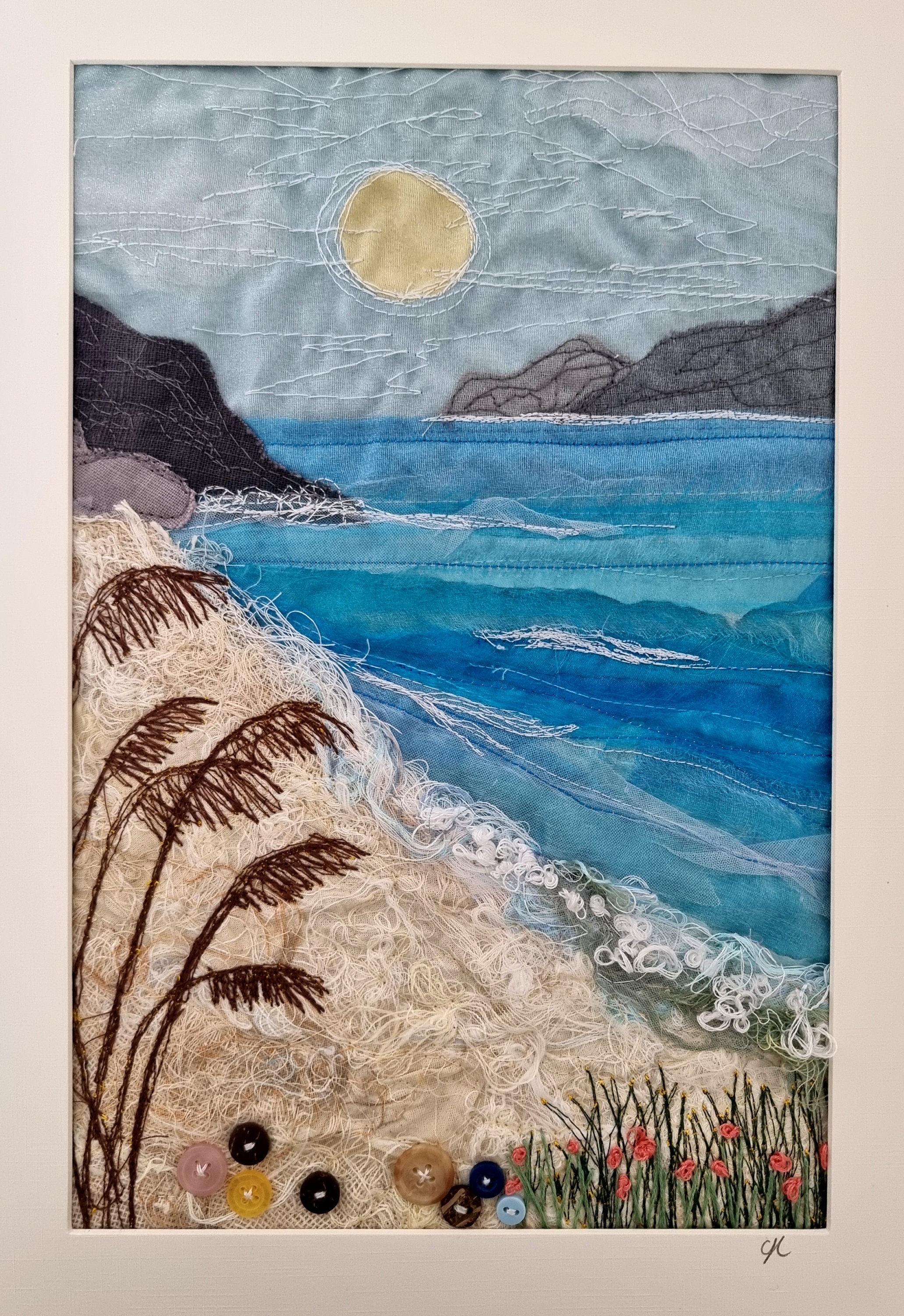 Original Textile Art Seascape - Etsy UK
