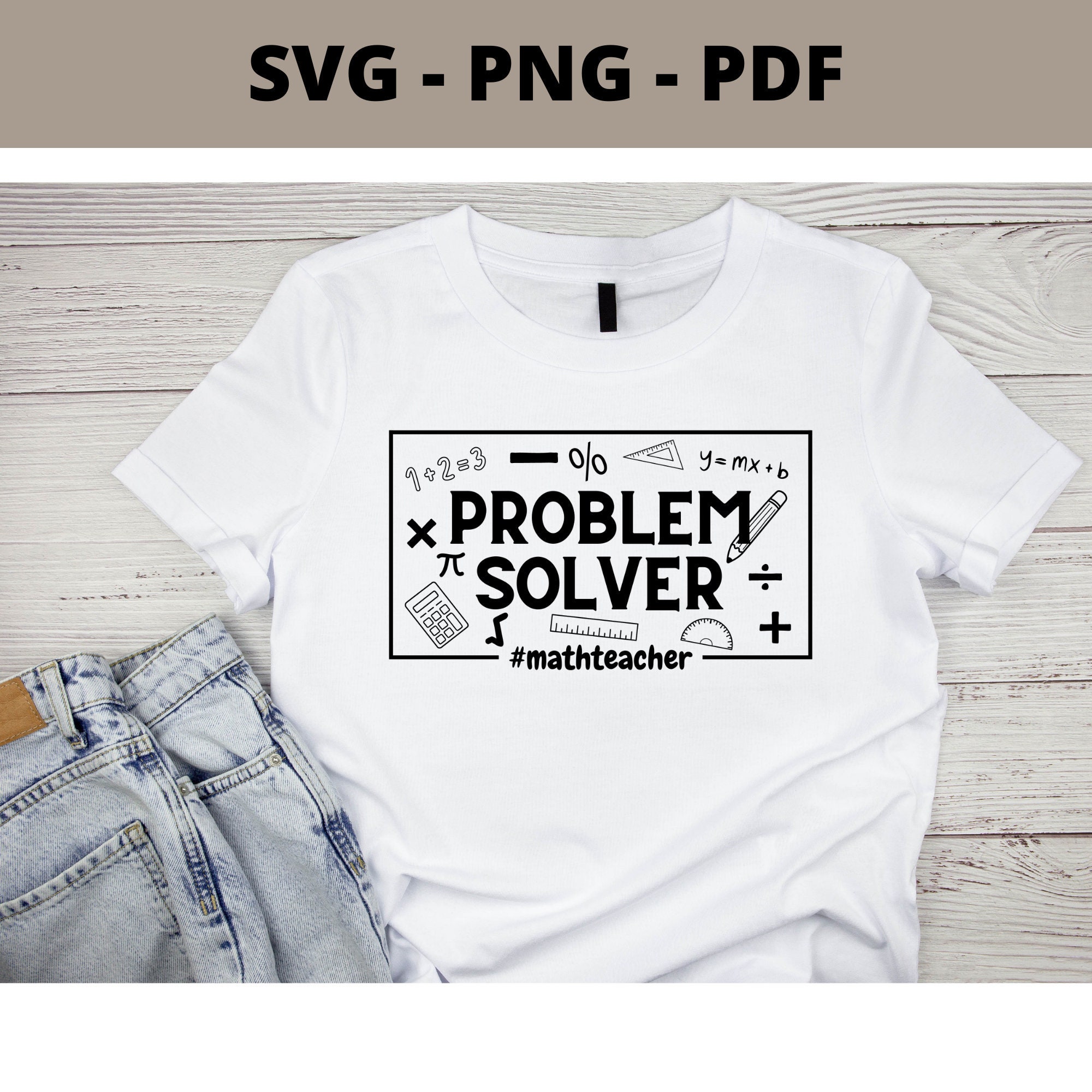 Problem Solver Teacher Printable SVG PNG PDF File - Etsy