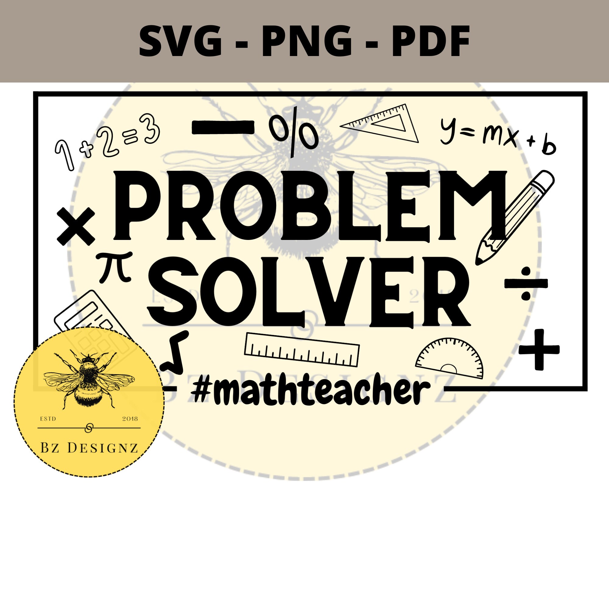 Problem Solver Teacher Printable SVG PNG PDF File - Etsy