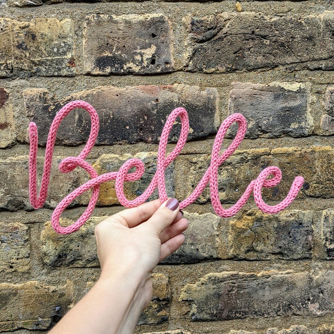 Crocheted Wire Words Personalised Knitted Word Custom Wire Word - Etsy UK