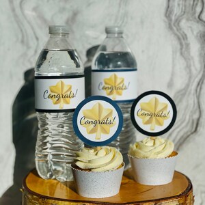 Major Promotion Cupcake Topper Major Promotion Party Printable Water ...