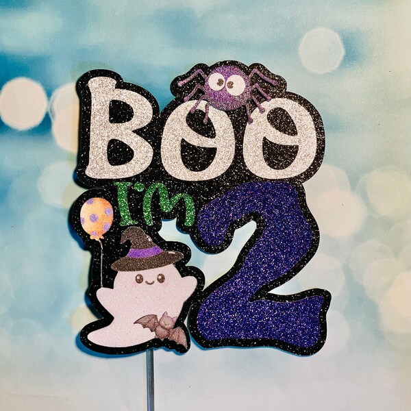 Little Boo is Two Cake Topper - Etsy