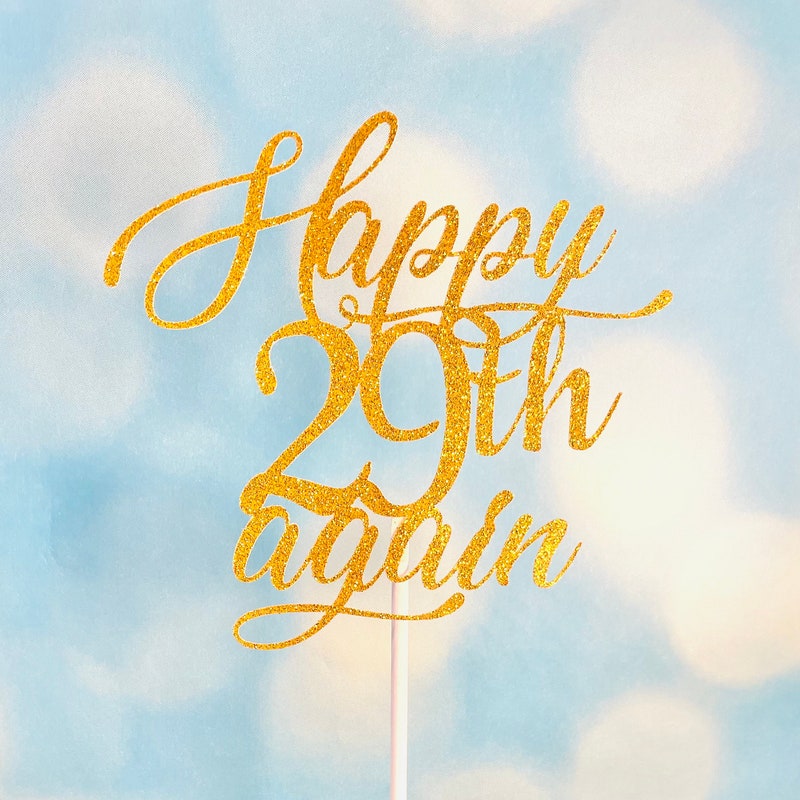 29th Birthday Cake Topper - Etsy