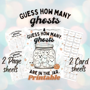 Guess How Many Ghosts Are in the Jar Halloween Candy Guessing Game ...
