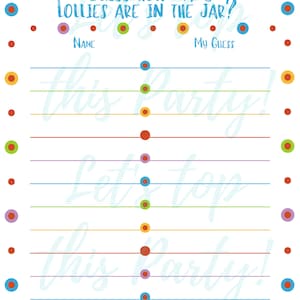 Guess How Many Lollies Are in the Jar, How Many Lollies Are in the Jar ...