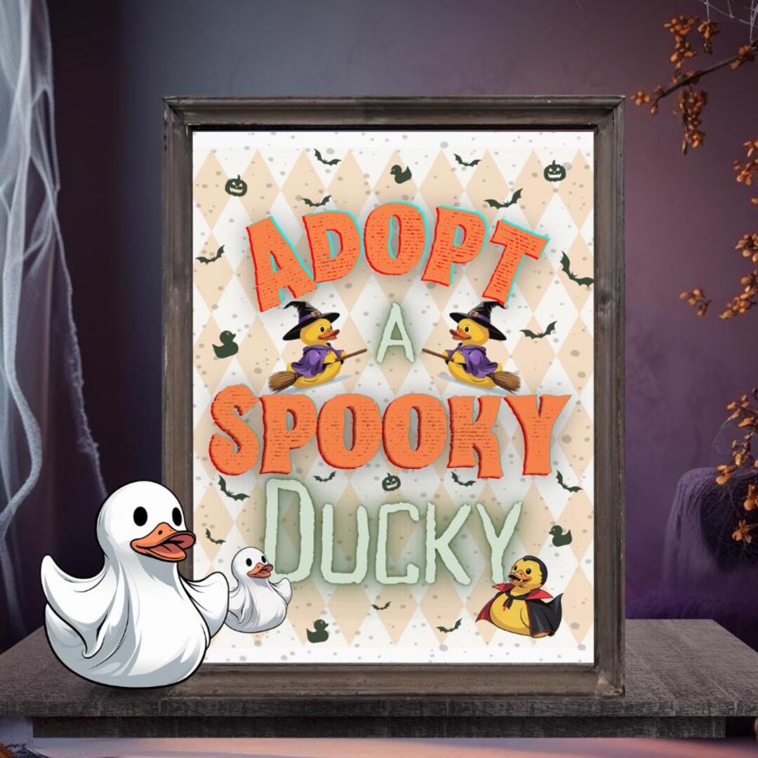 Adopt a Spooky Ducky Halloween Party Favor: Printable Adoption ...