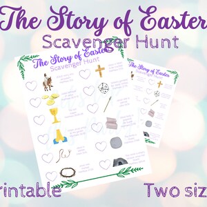 The Story of Easter Scavenger Hunt Easter Scavenger Hunt - Etsy