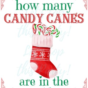 Candy Cane Guessing Game: Christmas Holiday Party (PDF Pattern) - Etsy