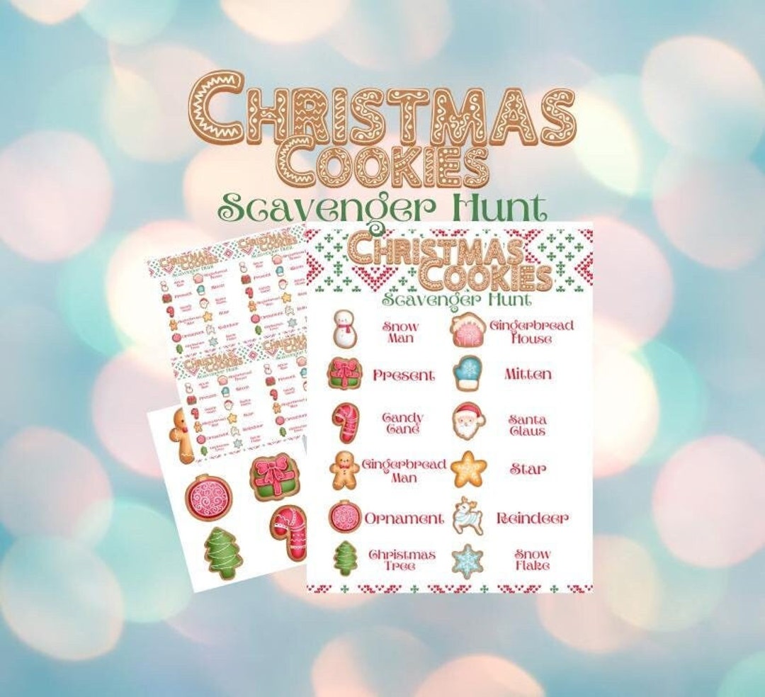 Christmas Cookie Scavenger Hunt, Cookie Activity, Christmas Scavenger ...