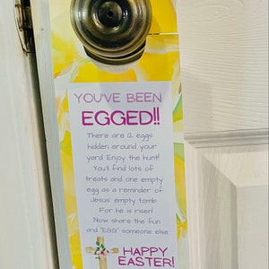 You've Been Egged With Resurrection Cards, You've Been Egged Door Tag ...