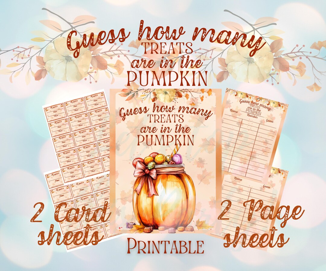 Guess How Many Treats Are in the Pumpkin Fall Guessing Game ...