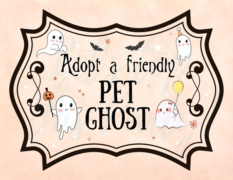Adopt a Ghost Halloween Ghost Adoption Adopt a Pet Ghost Pet Ghost ...