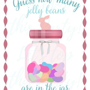 Easter Guess How Many Jelly Beans Printable, Easter Guessing Game ...