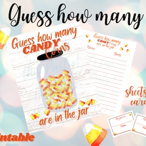 Guess How Many Candy Corns Are in the Jar, Candy Corn Guessing Game ...