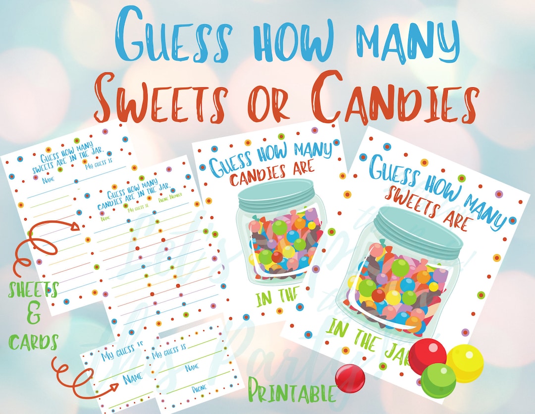 Guess How Many Candies Are in the Jar How Many Sweets Are in the Jar ...