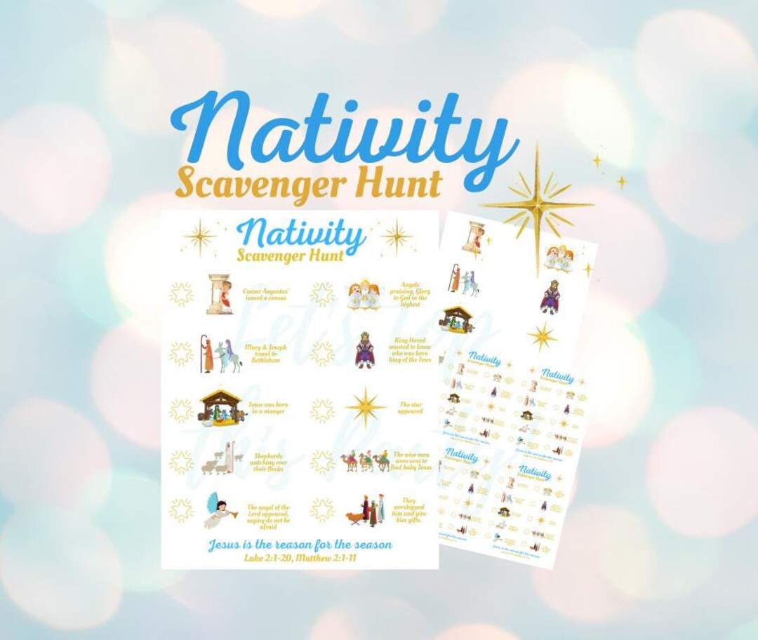 Nativity Scavenger Hunt Story of Jesus Baby Jesus Nativity Jesus is the ...