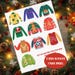 Ugly Sweater Scavenger Hunt Printable With Cutouts - Holiday Party Game ...