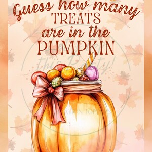 Guess How Many Treats Are in the Pumpkin Fall Guessing Game ...