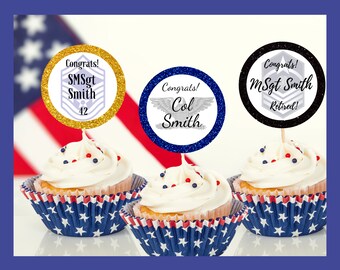 Air Force Lieutenant Colonel Emblem Cupcake Toppers - Etsy