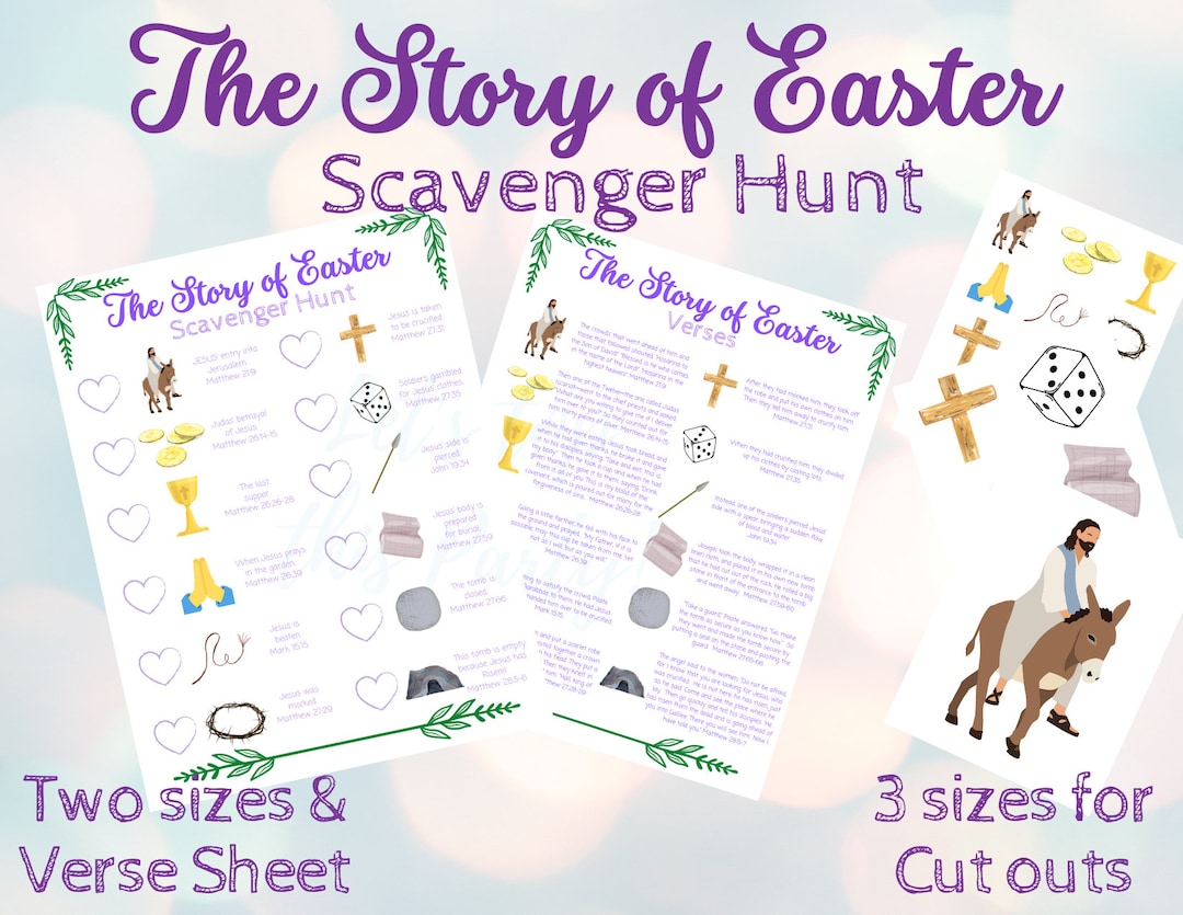 The Story of Easter Scavenger Hunt Easter Scavenger Hunt Resurrection ...