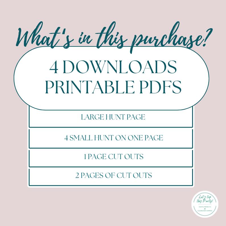 Ugly Sweater Scavenger Hunt Printable With Cutouts - Holiday Party Game ...