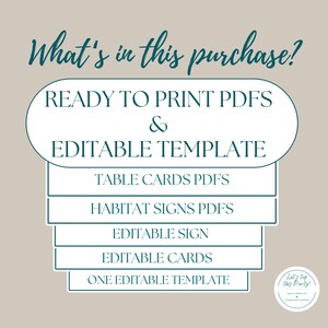 Make a Frog Habitat - Party Favor - Frog Theme Editable Sign and Table ...