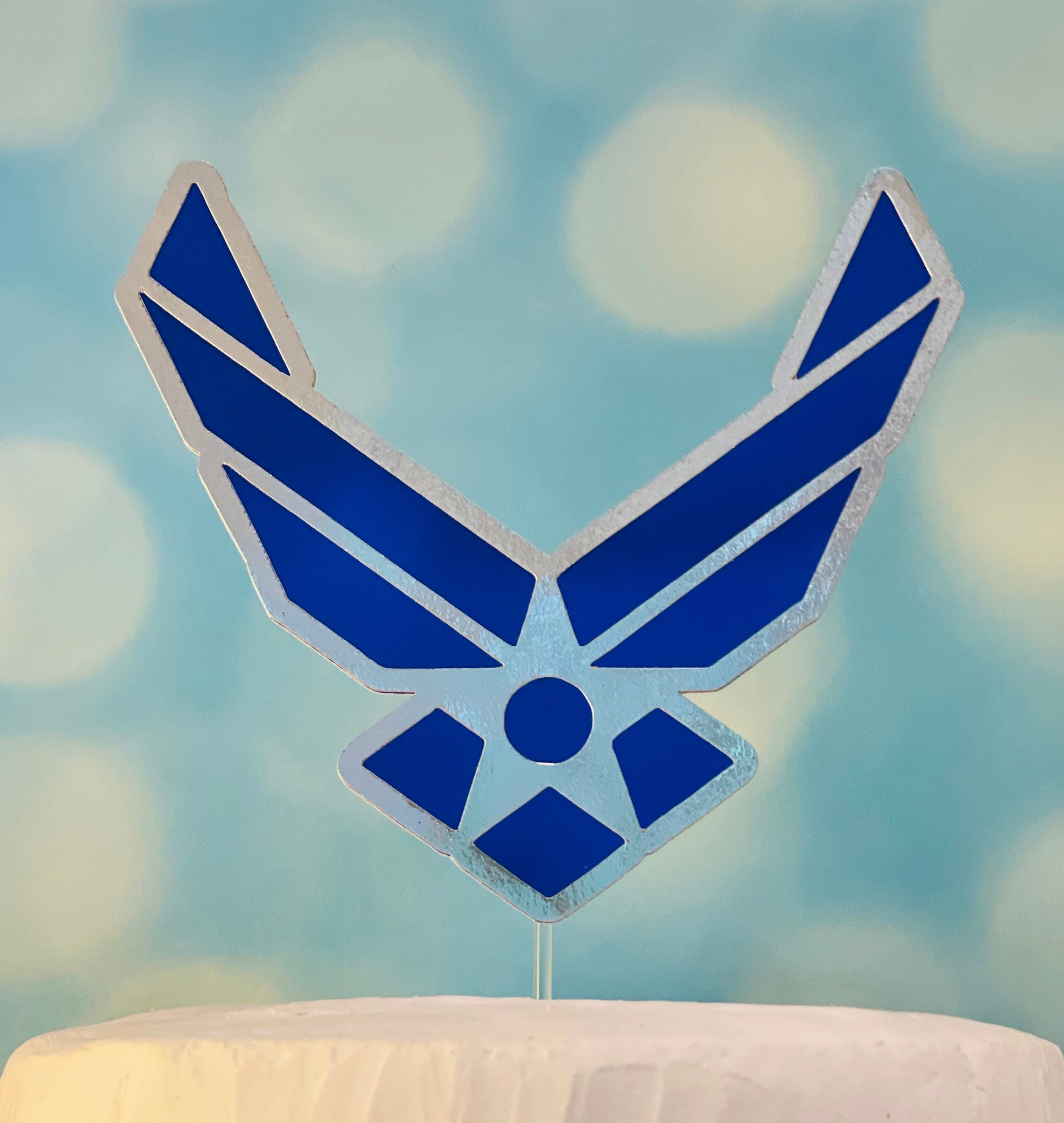 Air Force Wings Cake Topper USAF Retired Air Force Wings - Etsy