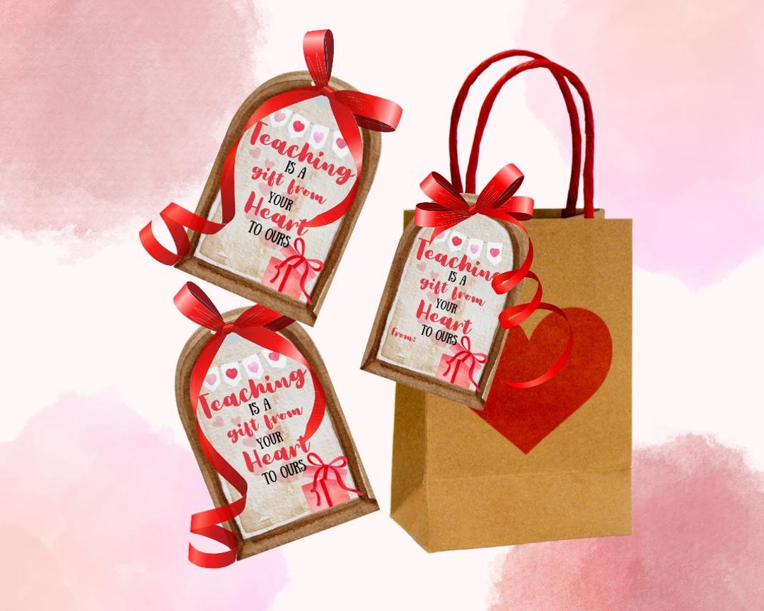 Teacher Valentine Gift Tag Printable Classroom Valentine Tag Valentine ...