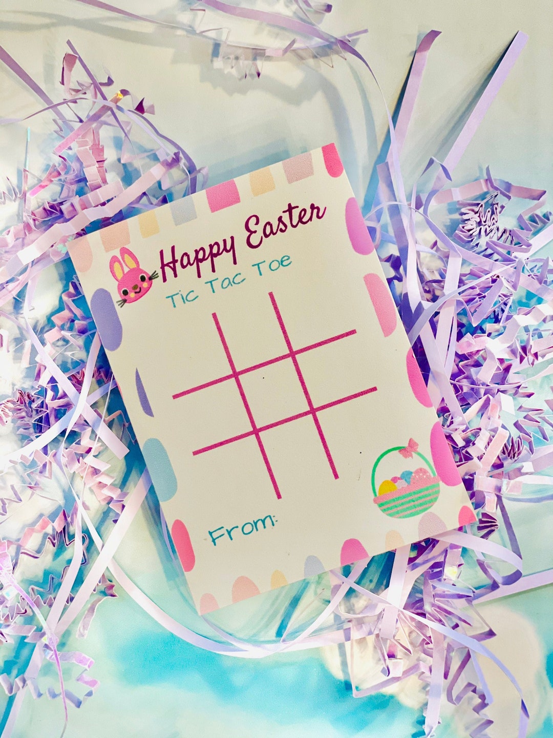 Easter Tic Tac Toe Gift Tag - Easter Basket Gift Candy Cards - Easter ...