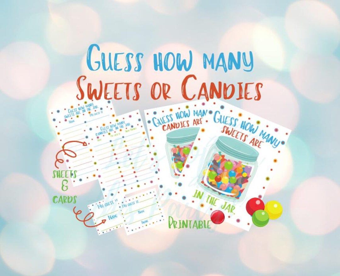 Guess How Many Candies Are in the Jar How Many Sweets Are in the Jar ...