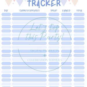 Editable Kids Chore Chart Bundle - Spending & Earning Tracker - Ready ...