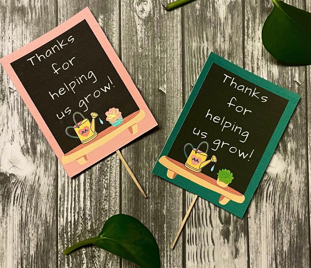 Thanks for Helping Us Grow, Teacher Plant Gift, Printable Tag, Teacher ...