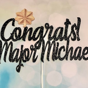 Custom Army Cake Topper - Congrats Army Rank Topper - Military ...