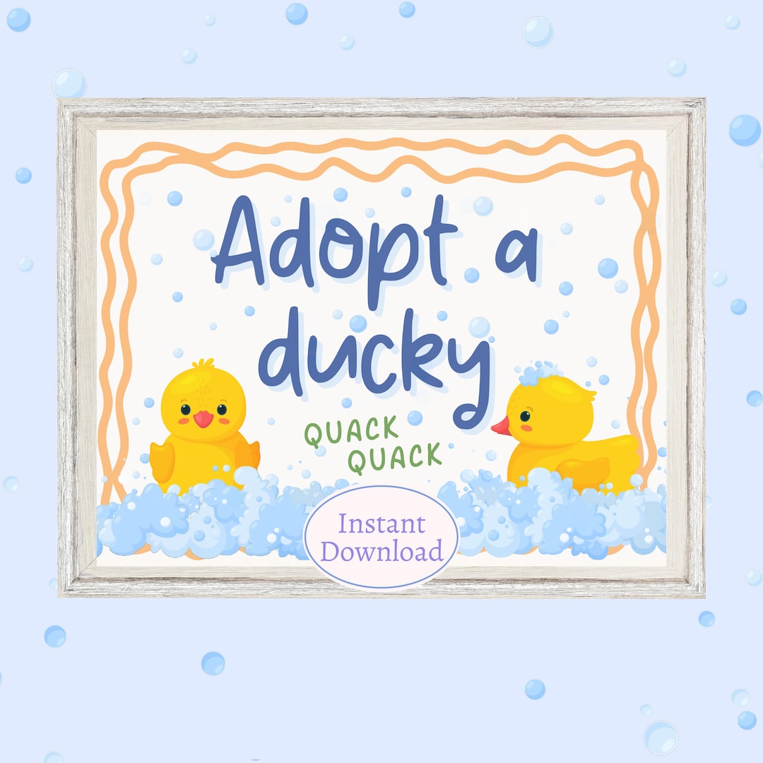 Adopt a Ducky - Duck Pet Adoption - Birthday Party Favor - Baby Shower ...