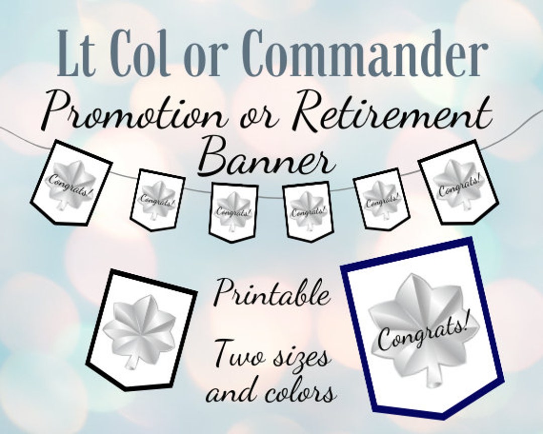 Lieutenant Colonel Promotion Banner LTC Banner Military Promotion ...