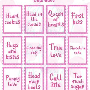 Valentine's Day Charades, Valentine Charades, Printable Valentine ...