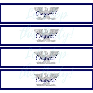 Colonel Promotion Cupcake Topper Col Promotion Party Printable Water ...