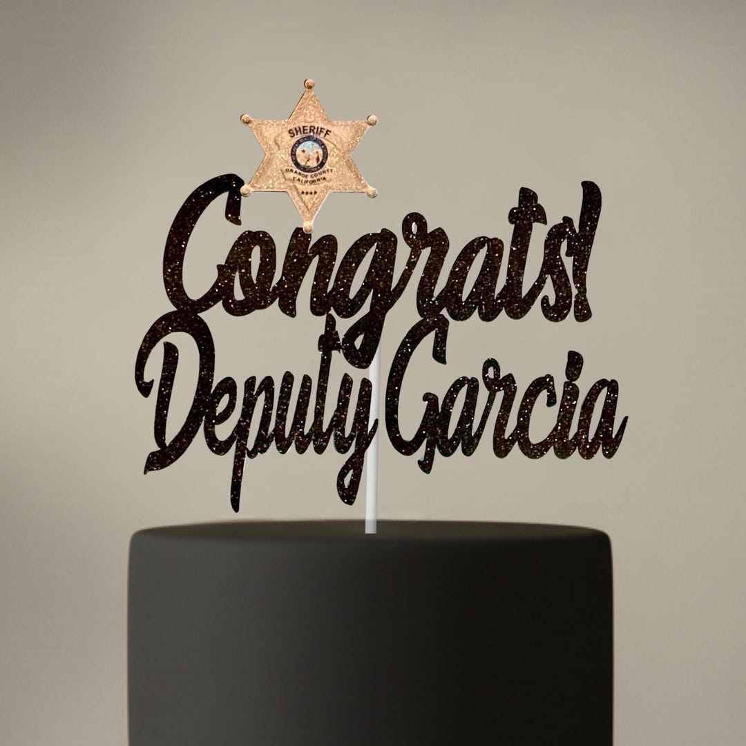 Custom Police Officer Cake Topper - Law Enforcement Cake Topper ...