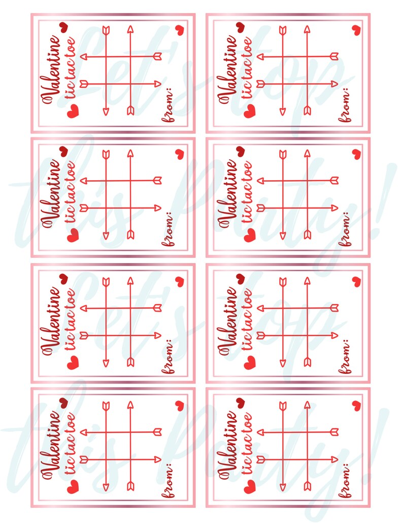 Valentine's Day Tic Tac Toe Tic Tac Toe Valentine Day - Etsy