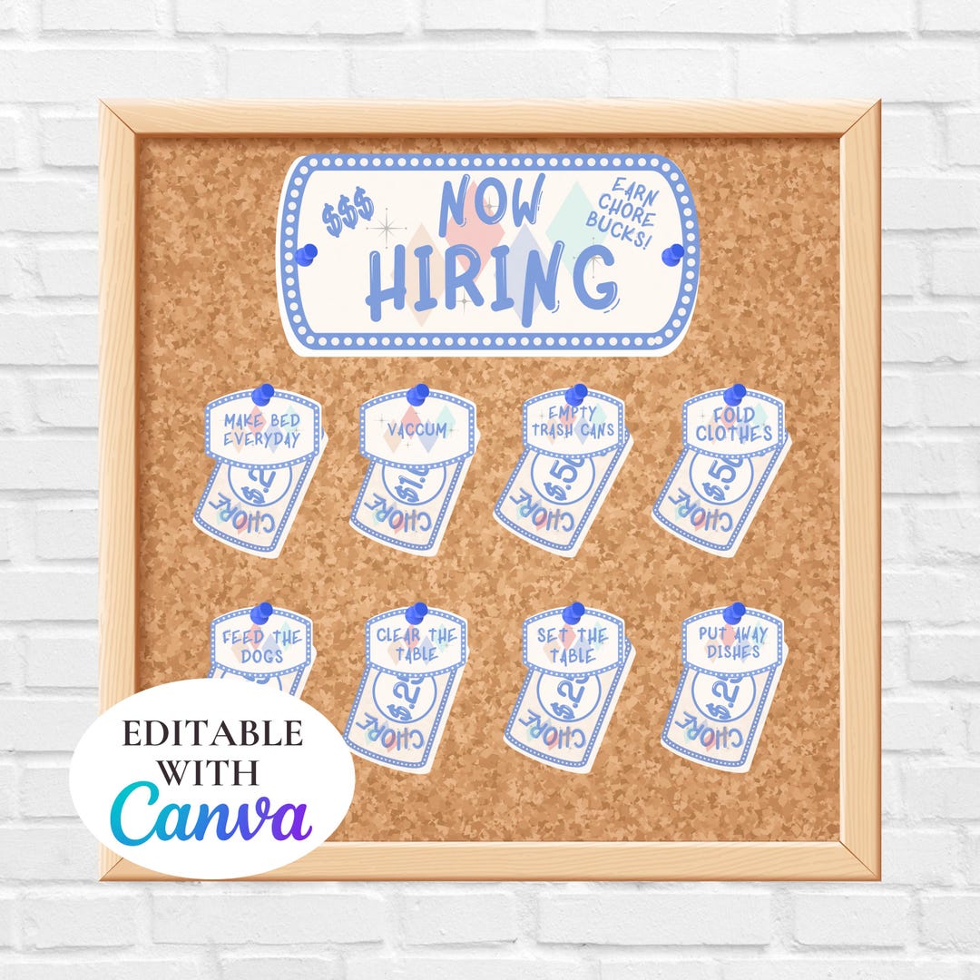 Editable Kids Chore Chart Bundle - Spending & Earning Tracker - Ready ...